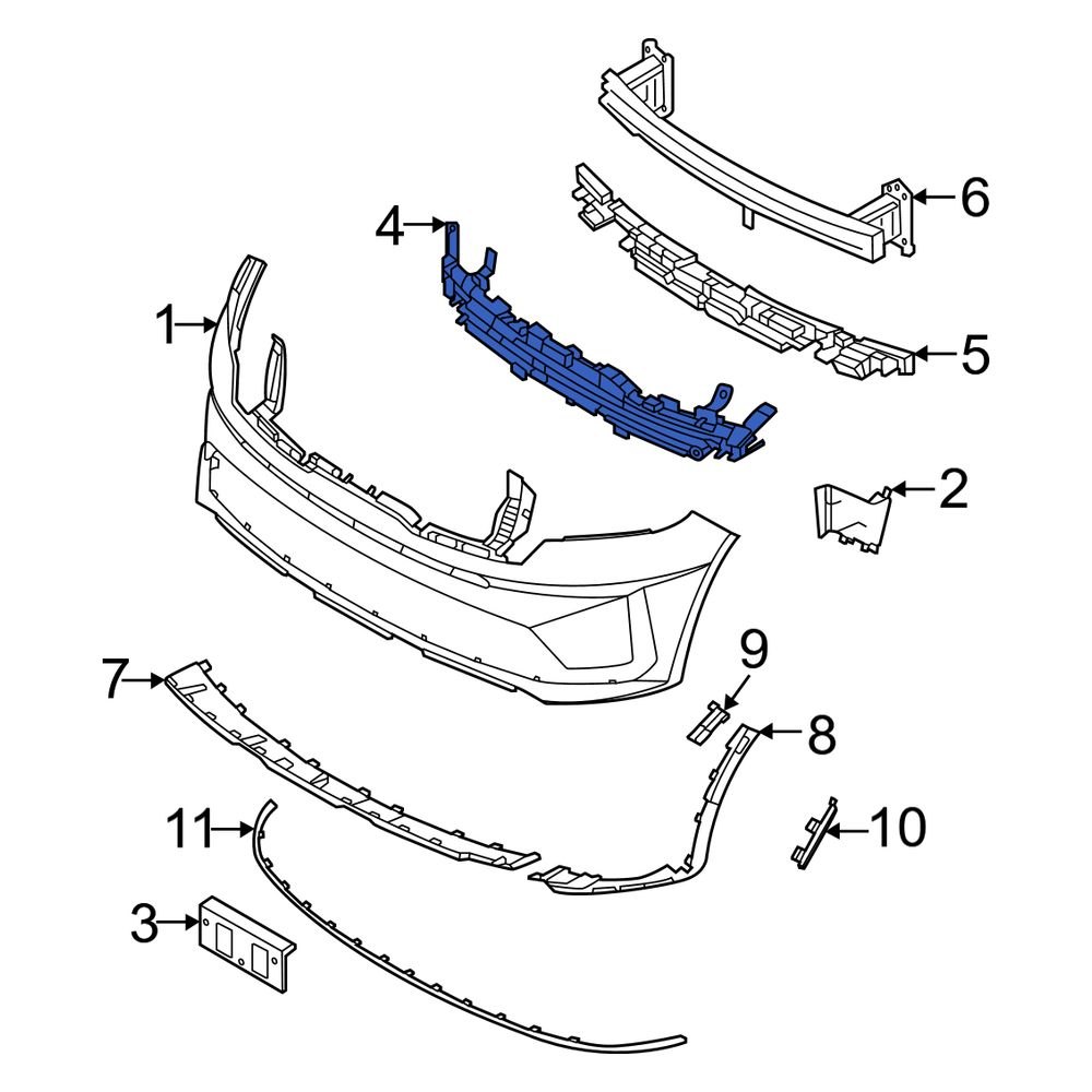 Kia OE 86536R5300 - Front Bumper Trim