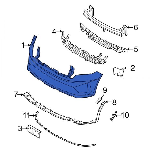 Kia OE 86511P2011 - Front Bumper Cover
