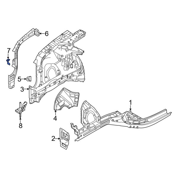 Kia OE 64771P2000 - Left Fender Bracket