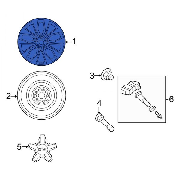 Kia OE 52910R5470 - Wheel