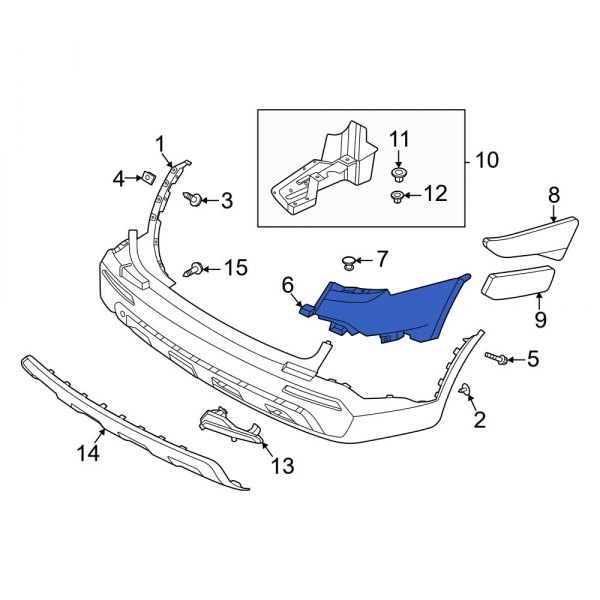 Kia OE 86512R5000 - Front Lower Bumper Cover
