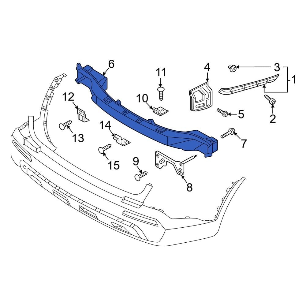 Kia OE 86631R5000 - Rear Bumper Impact Bar