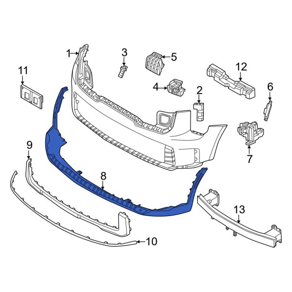 Kia OE 86512R5JA0 - Front Lower Bumper Cover
