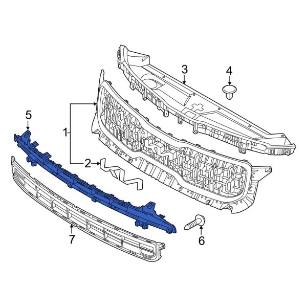 Kia OE 86354S9500 - Front Center Grille
