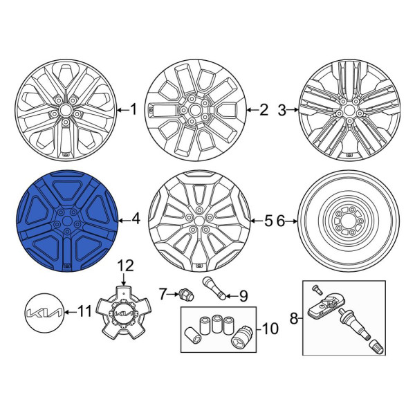 Kia OE 52910S9840 - Wheel
