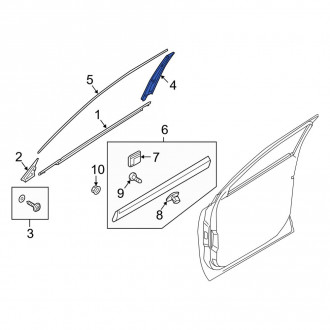 Kia Telluride Door Moldings - Side, Edge, Belt | CARiD
