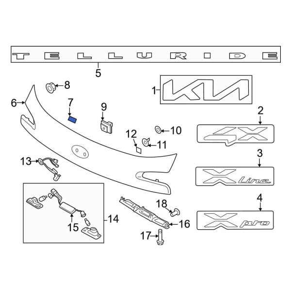 Kia OE 87319S9000 - Liftgate Finish Panel Insulator