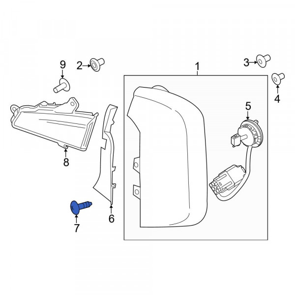 Kia OE 1244106207B - Tail Light Cover Screw