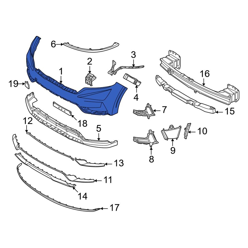 Kia OE 86650R0000 - Rear Lower Bumper Cover