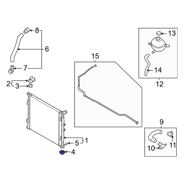 Kia OE 25336C5500 - Lower Radiator Insulator