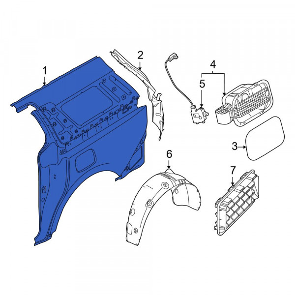 Kia OE 71503R0C00 - Rear Left Quarter Panel