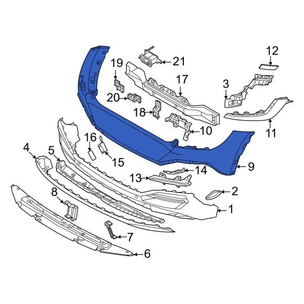 Kia OE 86510CV260 - Front Bumper Cover