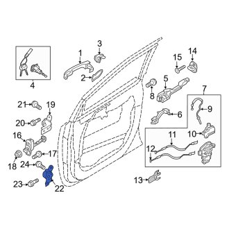 Kia Rio Door Hinges, Pin & Bushing Kits | CARiD