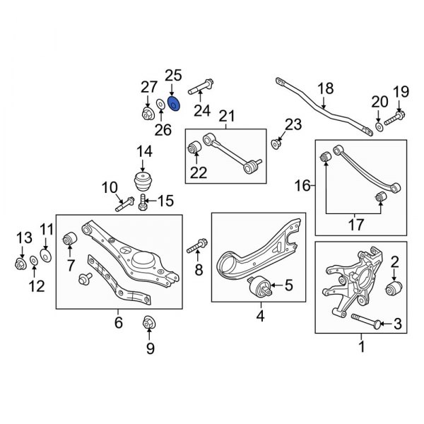 Kia OE 552232B100 - Rear Alignment Camber Adjusting Eccentric