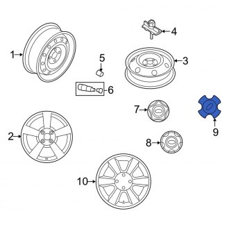 Kia Rio Wheel Center Caps | Emblems, Trim Rings – CARiD.com