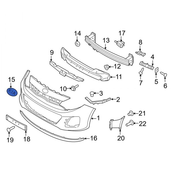 Kia OE 863201W150 - Front Bumper Cover Emblem