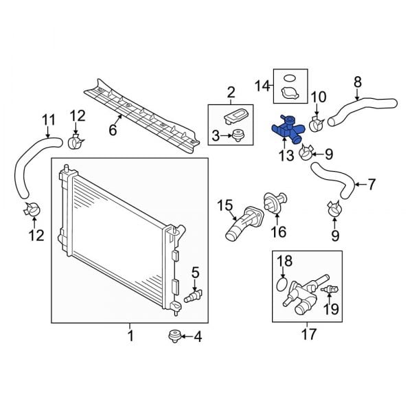 Kia OE 253291R200 - Engine Coolant Filler Neck