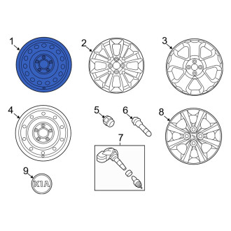 Kia Rio OEM Wheels - Original Steel & Alloy Wheels | CARiD