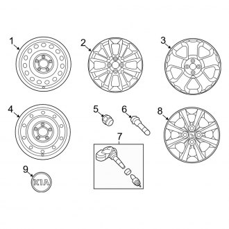 2012 Kia Rio OEM Wheels & Tires - Lug Nuts | CARiD.com