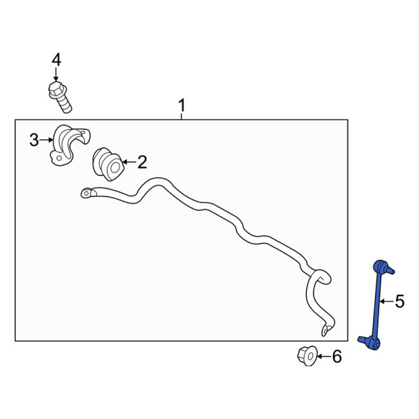 Kia OE 54830H8000 - Front Suspension Stabilizer Bar Link