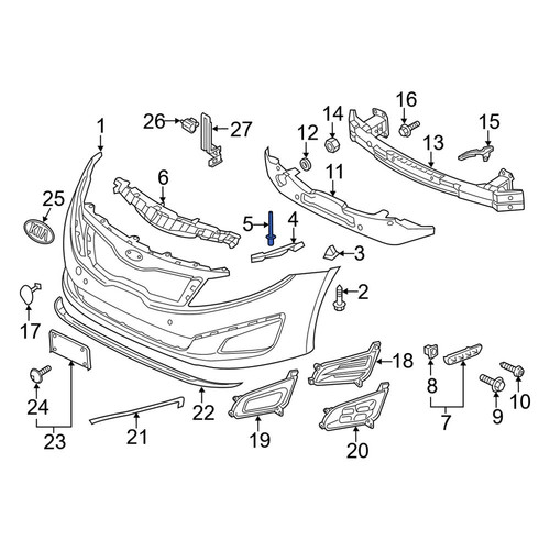 Kia OE 1416003130 - Bumper Cover Reinforcement Rivet