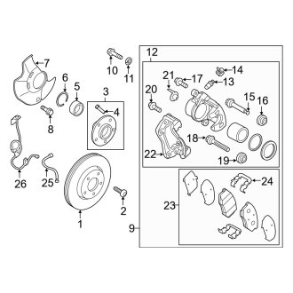 2013 Kia Optima OEM Brake Parts - Pads, Bleeders | CARiD