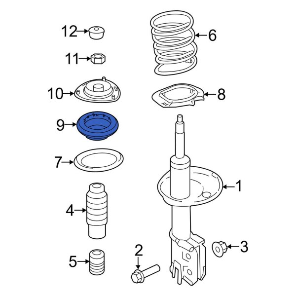 Kia OE 546123S050 - Front Suspension Strut Bearing