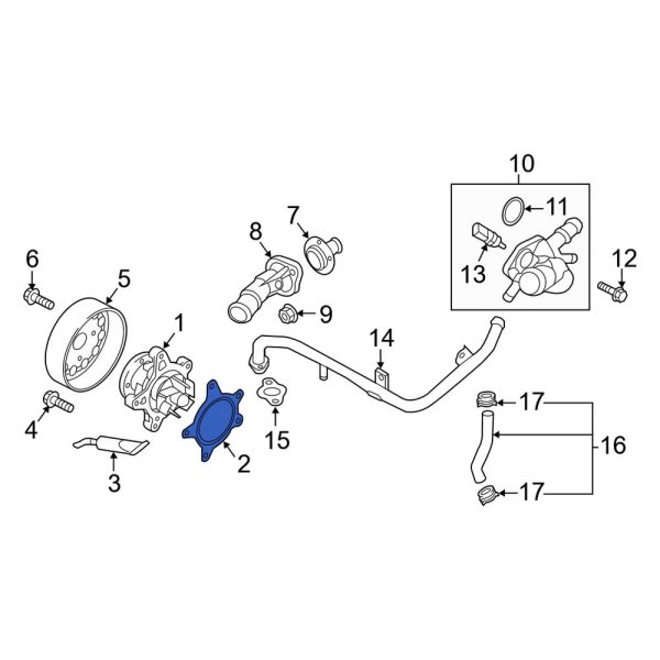Kia OE 251242B000 - Engine Water Pump Gasket
