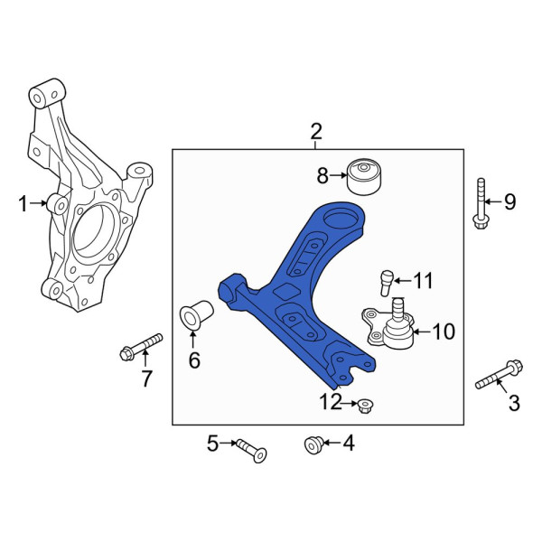 Kia OE 54500C1000 - Front Left Suspension Control Arm