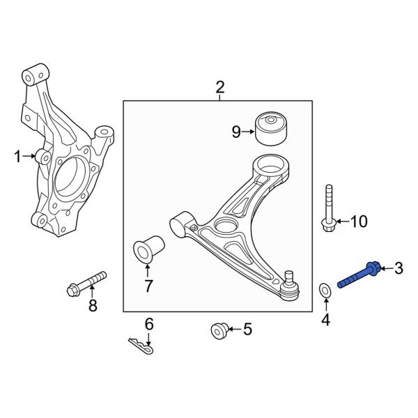 Kia OE 527122G000 - Lower Suspension Control Arm Bolt