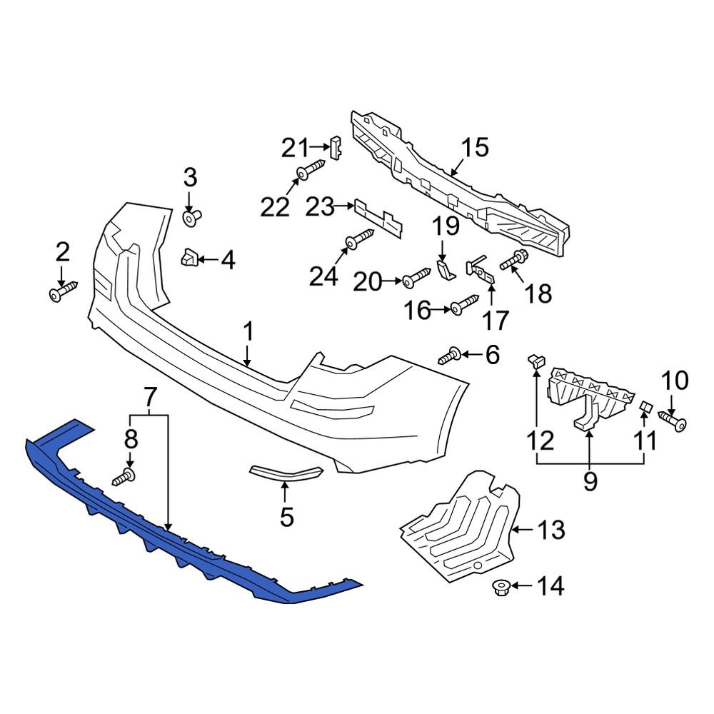 Kia OE 86690D5500 - Rear Lower Bumper Cover