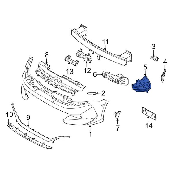 Kia OE 86541L3310 - Front Left Lower Bumper Trim