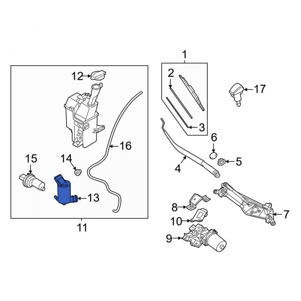 Kia OE 98521D9000 - Washer Fluid Level Sensor