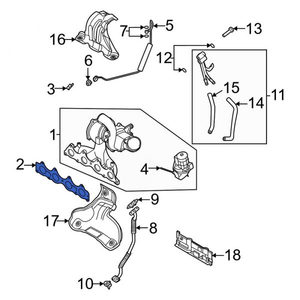 Kia OE 282822B700 - Turbocharger Gasket
