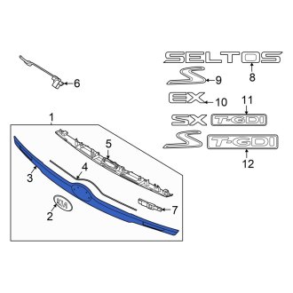 Kia Seltos Trunk & Tailgate Moldings — CARID.com