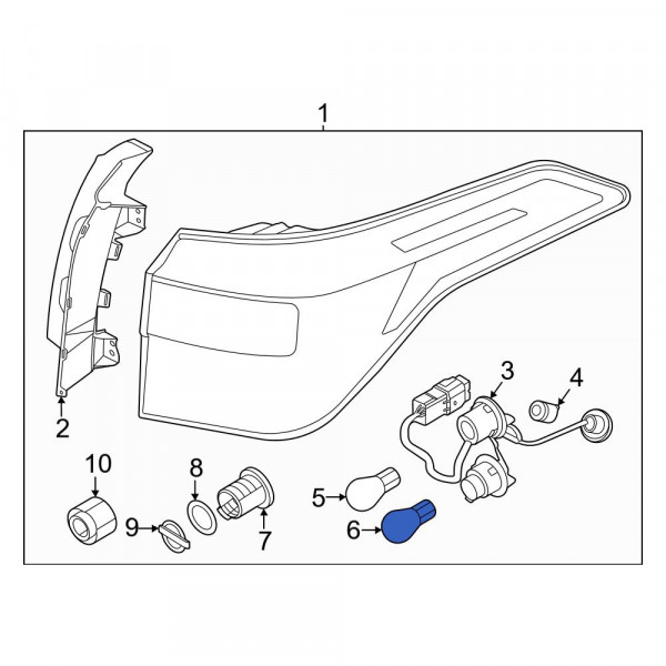 Kia OE 1864421058L - Rear Tail Light Bulb