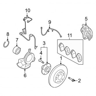 2007 Kia Rondo OEM Brake Parts - Pads, Bleeders | CARiD