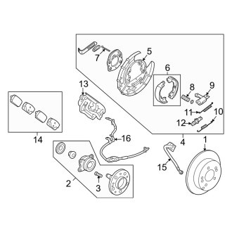 2007 Kia Rondo OEM Brake Parts | Pads, Bleeders — CARiD.com
