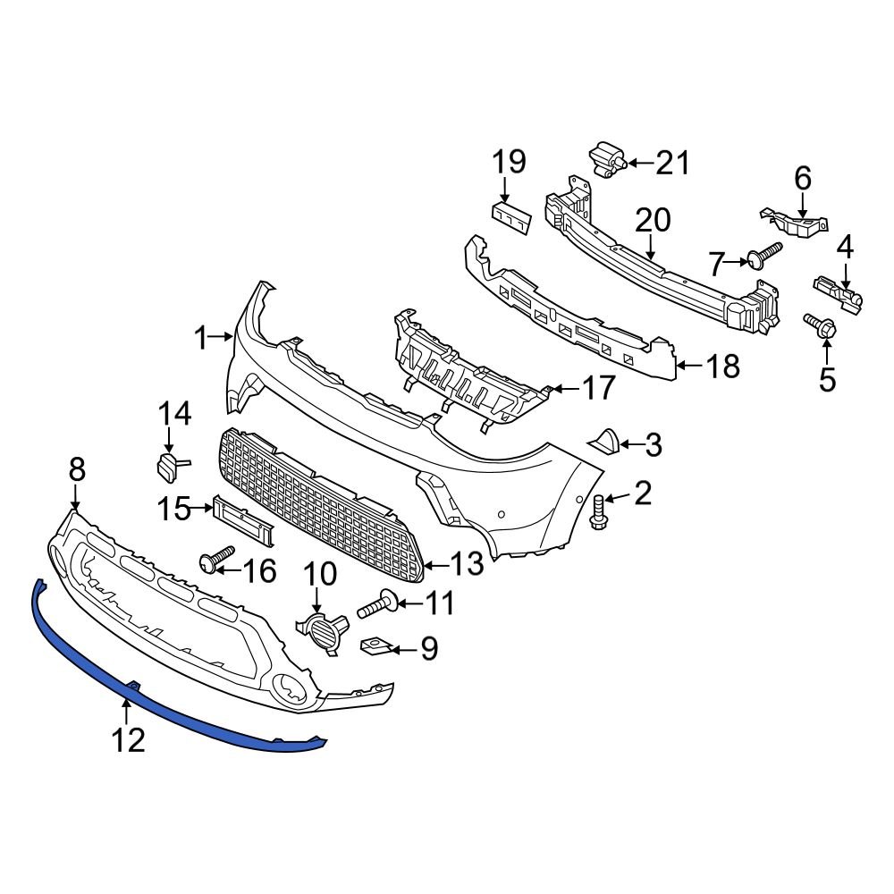 Kia OE 86525B2000 - Front Valance Panel