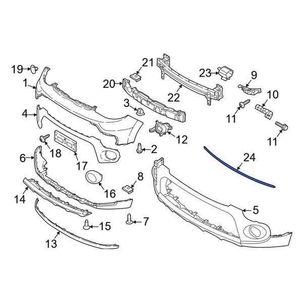 Kia OE 86562B2800 - Front Lower Bumper Trim
