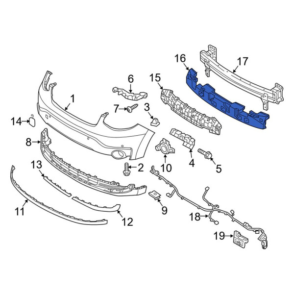 Kia OE 86520E4010 - Front Bumper Impact Absorber