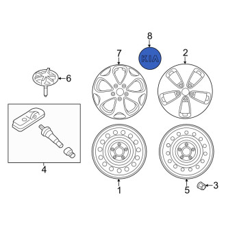 Kia Forte OEM Wheels & Tires | Lug Nuts, TPMS Sensors — CARiD.com