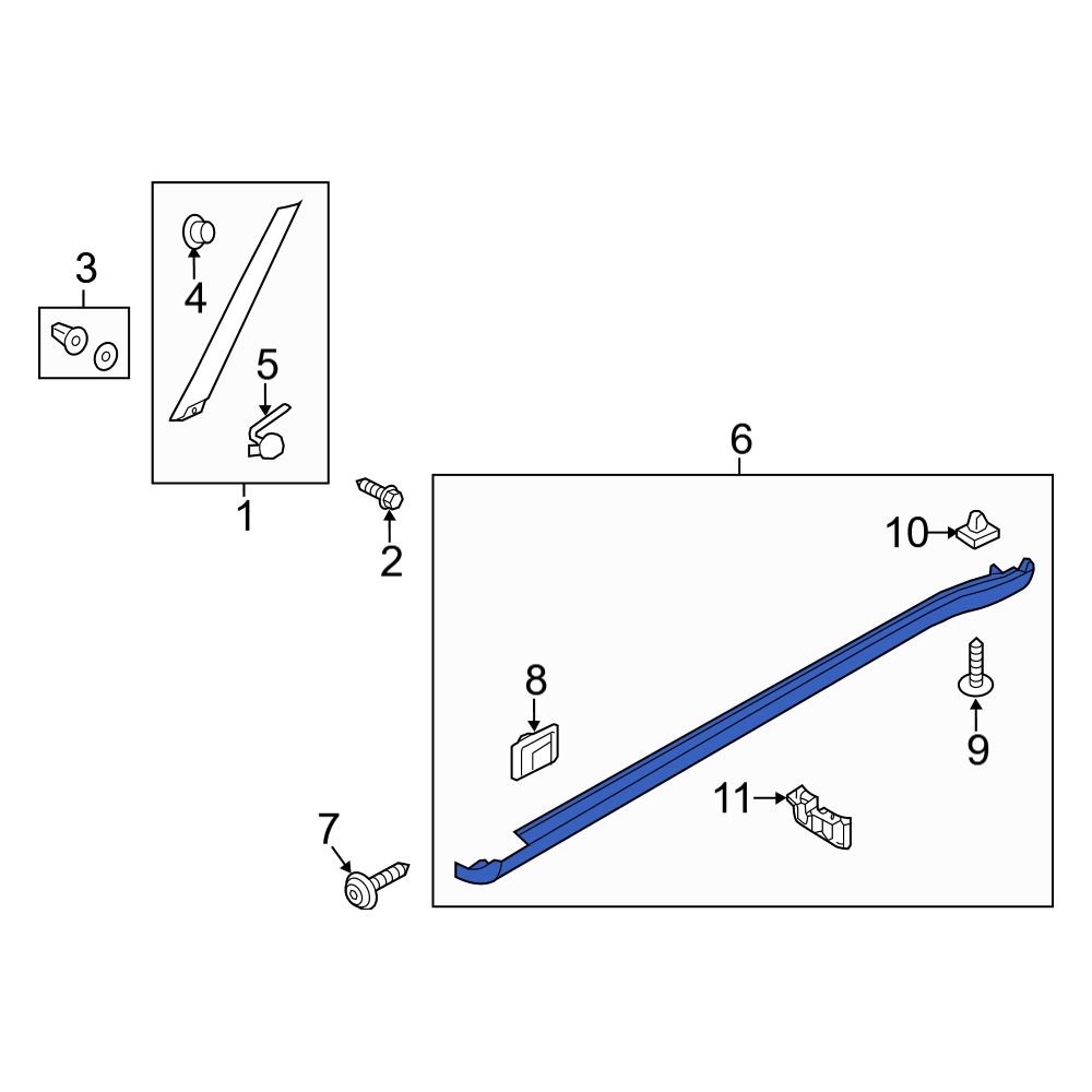 Kia OE 87751B2000 - Left Rocker Panel Guard