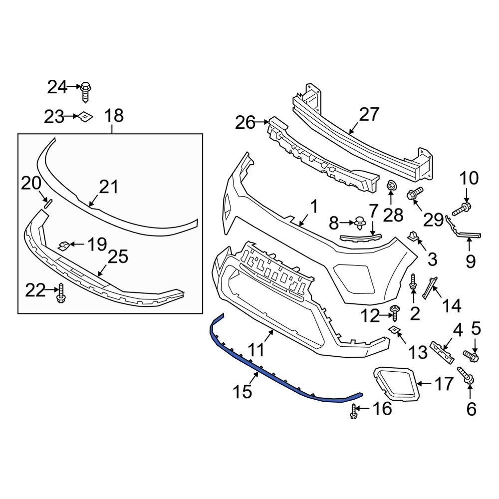 Kia OE 86591K0000 - Front Valance Panel