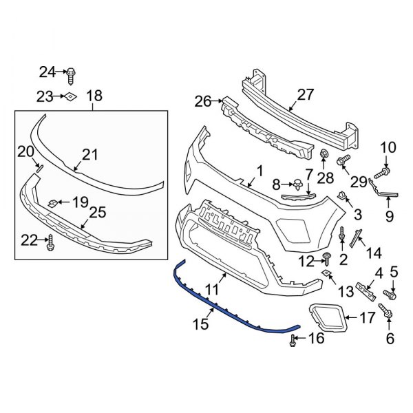 Kia OE 86591K0000 - Front Valance Panel