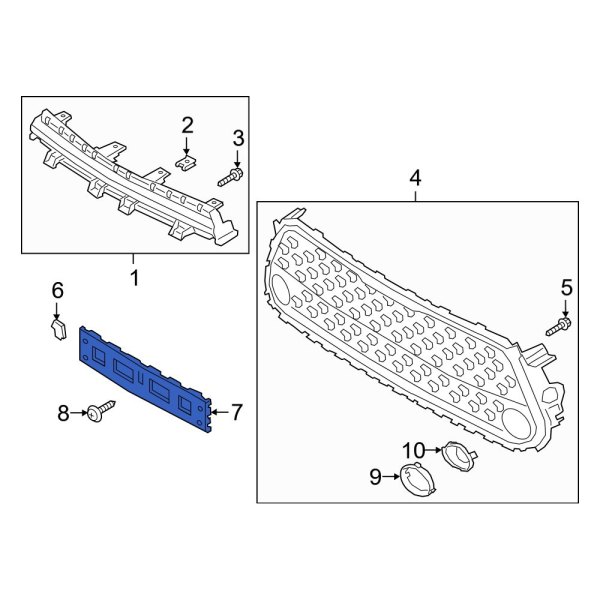 Kia OE 86529K0010 - Front License Plate Bracket