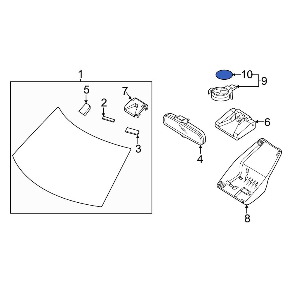 Kia OE 96001A2000 - Rain Sensor Insulator