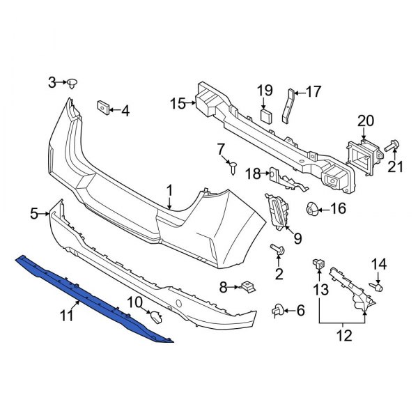 Kia OE 86671K0AA0 - Rear Valance Panel