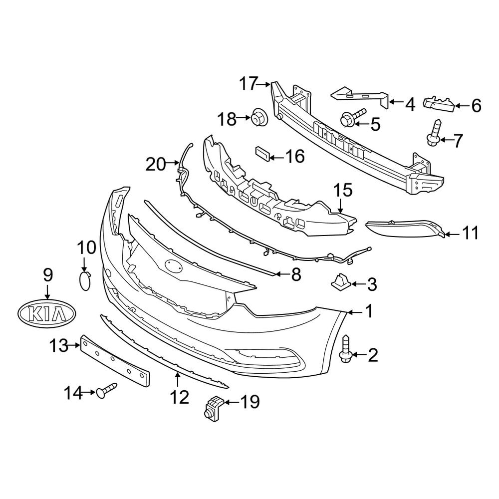 2014 Kia Forte Replacement Bumpers Components CARiD