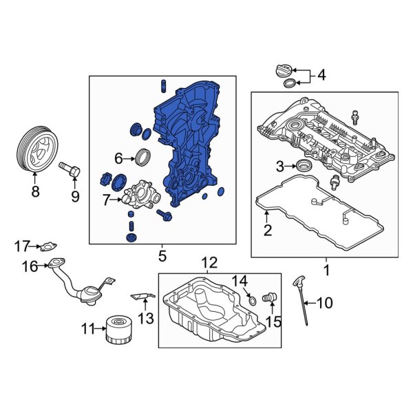 Kia OE 213502E030 - Engine Timing Cover